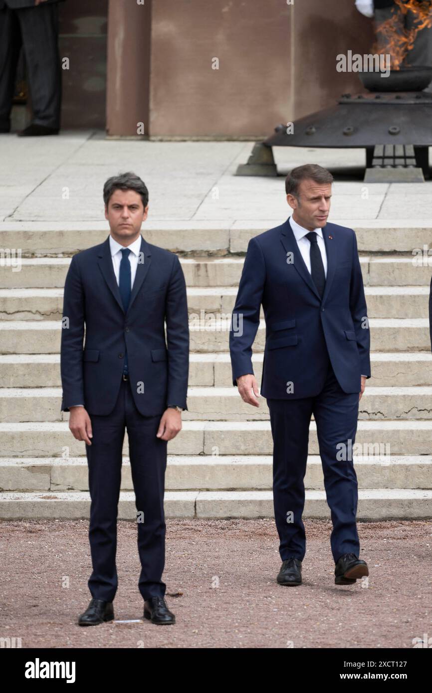 French President Emmanuel Macron and France's Prime Minister Gabriel ...