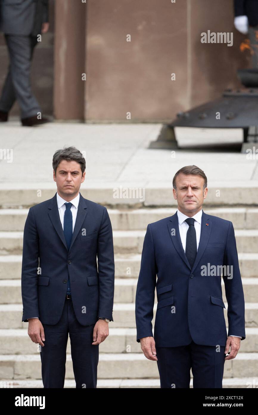 French President Emmanuel Macron and France's Prime Minister Gabriel ...