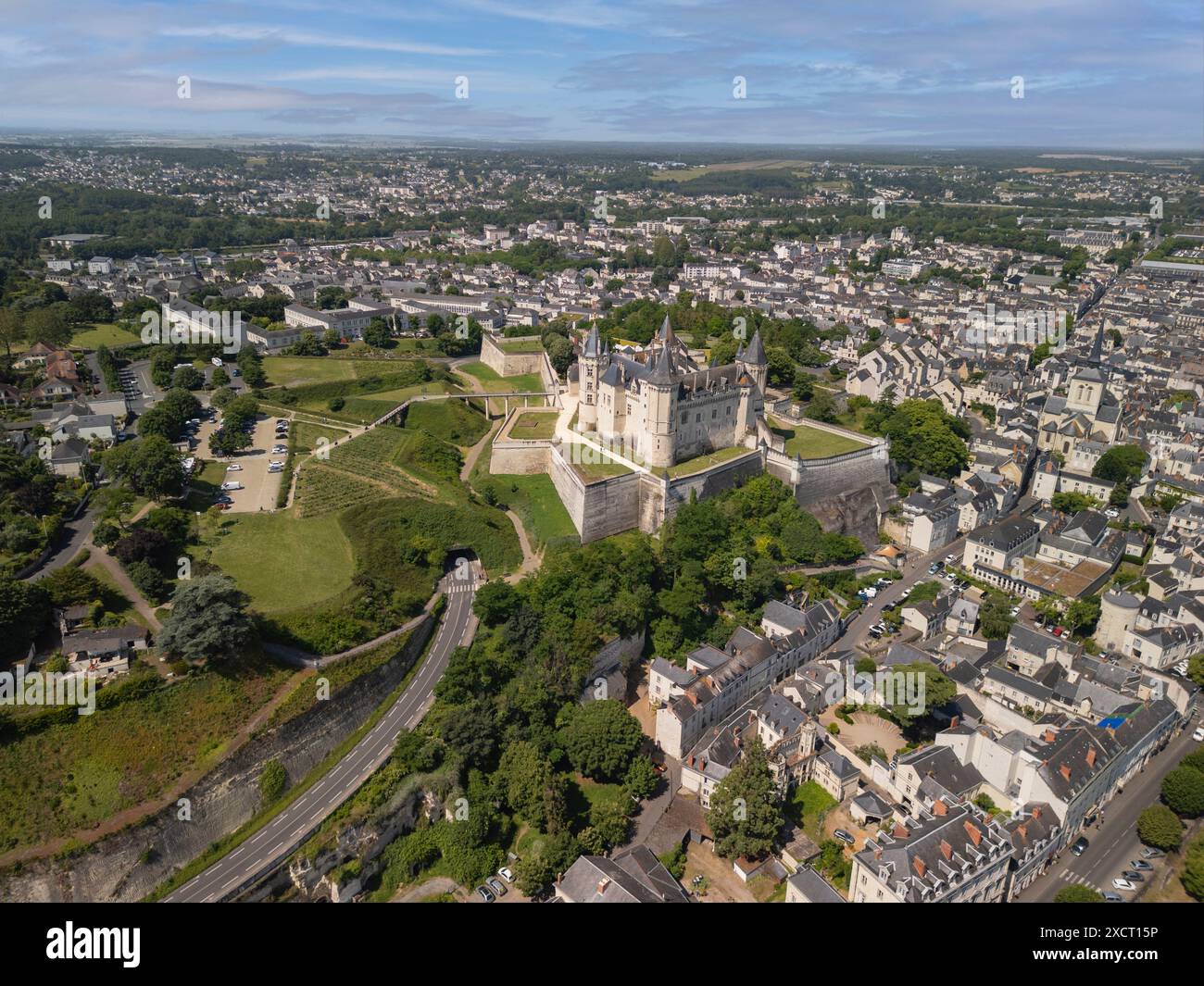 Aerial view of Chateau de Saumur, Saumur France Stock Photo - Alamy