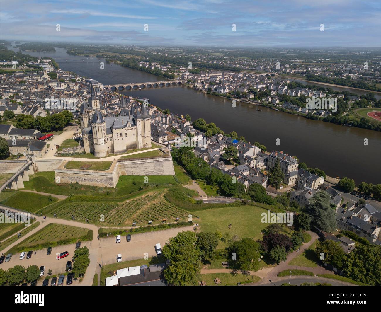 Aerial view of Chateau de Saumur, Saumur France Stock Photo - Alamy