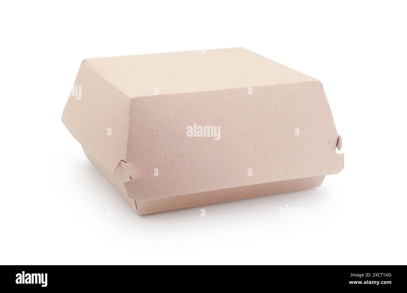 New closed hamburger cardboard box isolated on white Stock Photo - Alamy