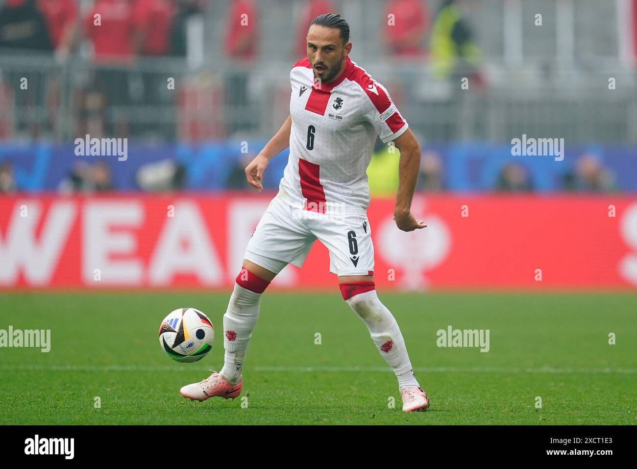 Dortmund, Germany. 18th June, 2024. Giorgi Kochorashvili of Georgia ...