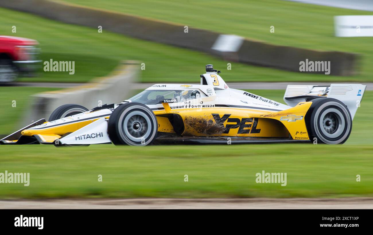 June 08, 2024: IndyCar #3 Scott McLaughlin drives his Team Penske XPEL ...