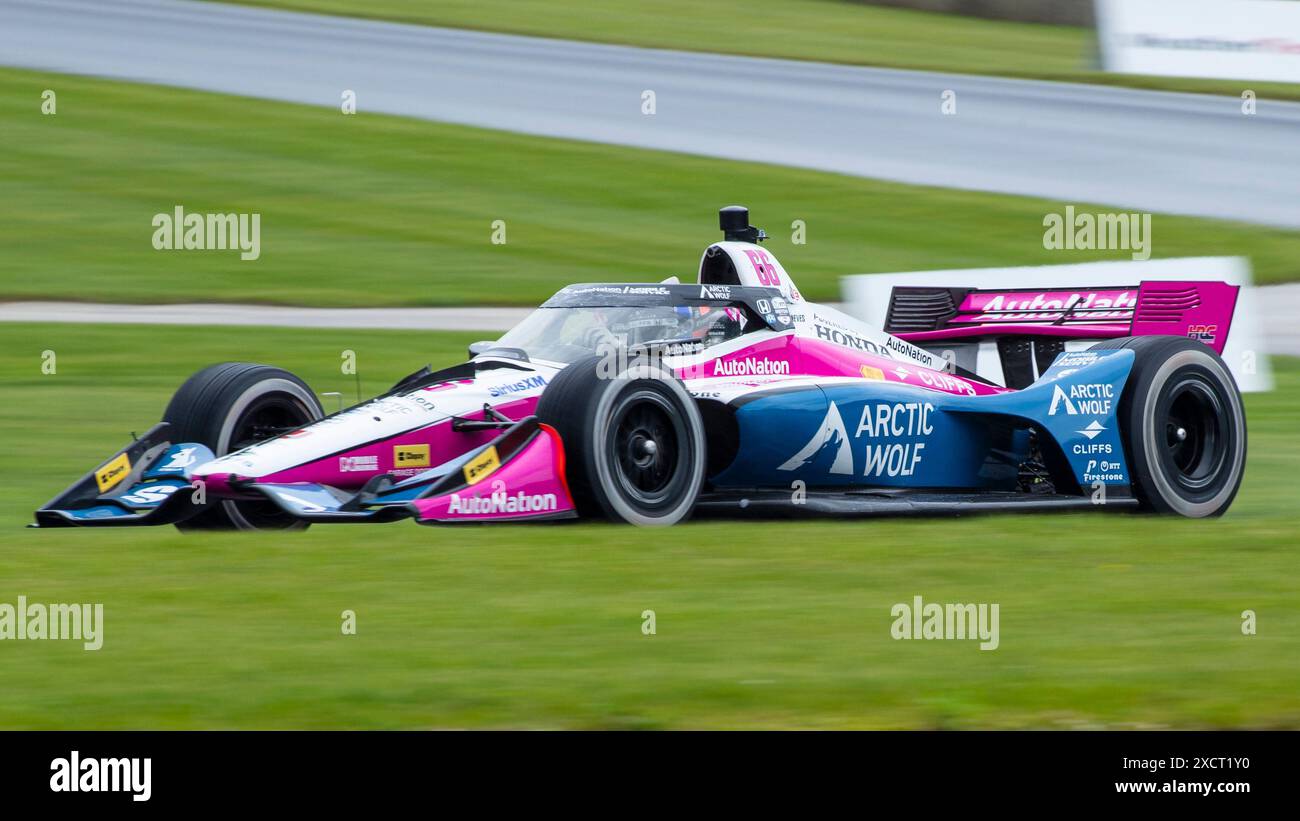 June 08, 2024: IndyCar #66 Helio Castroneves drives his Meyer Shank ...