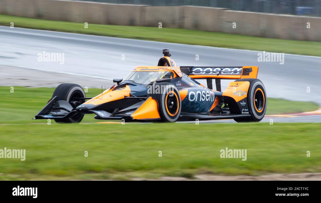 June 08, 2024: IndyCar #6 Theo Pourchaire drives his Arrow McLaren ...