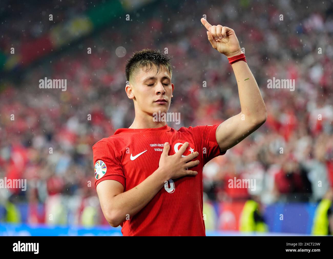 Turkey’s Arda Guler celebrates scoring his side’s second goal during ...