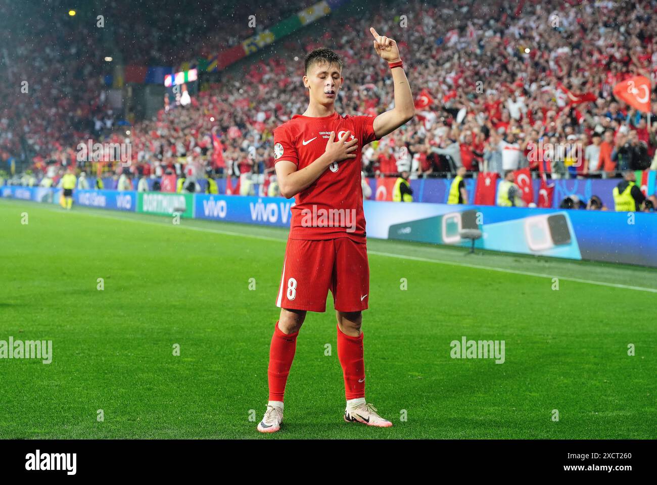 Turkey’s Arda Guler celebrates scoring his side’s second goal during ...