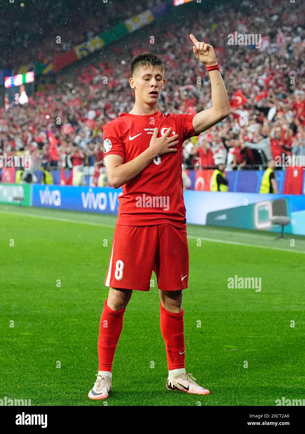 Turkey’s Arda Guler celebrates scoring his side’s second goal during ...