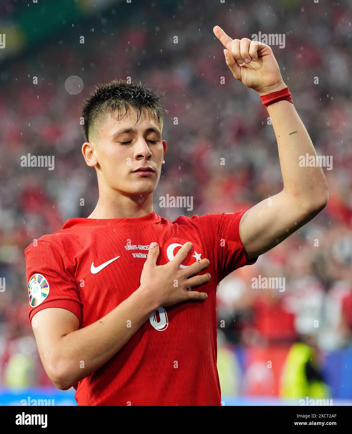 Turkey’s Arda Guler celebrates scoring his side’s second goal during ...