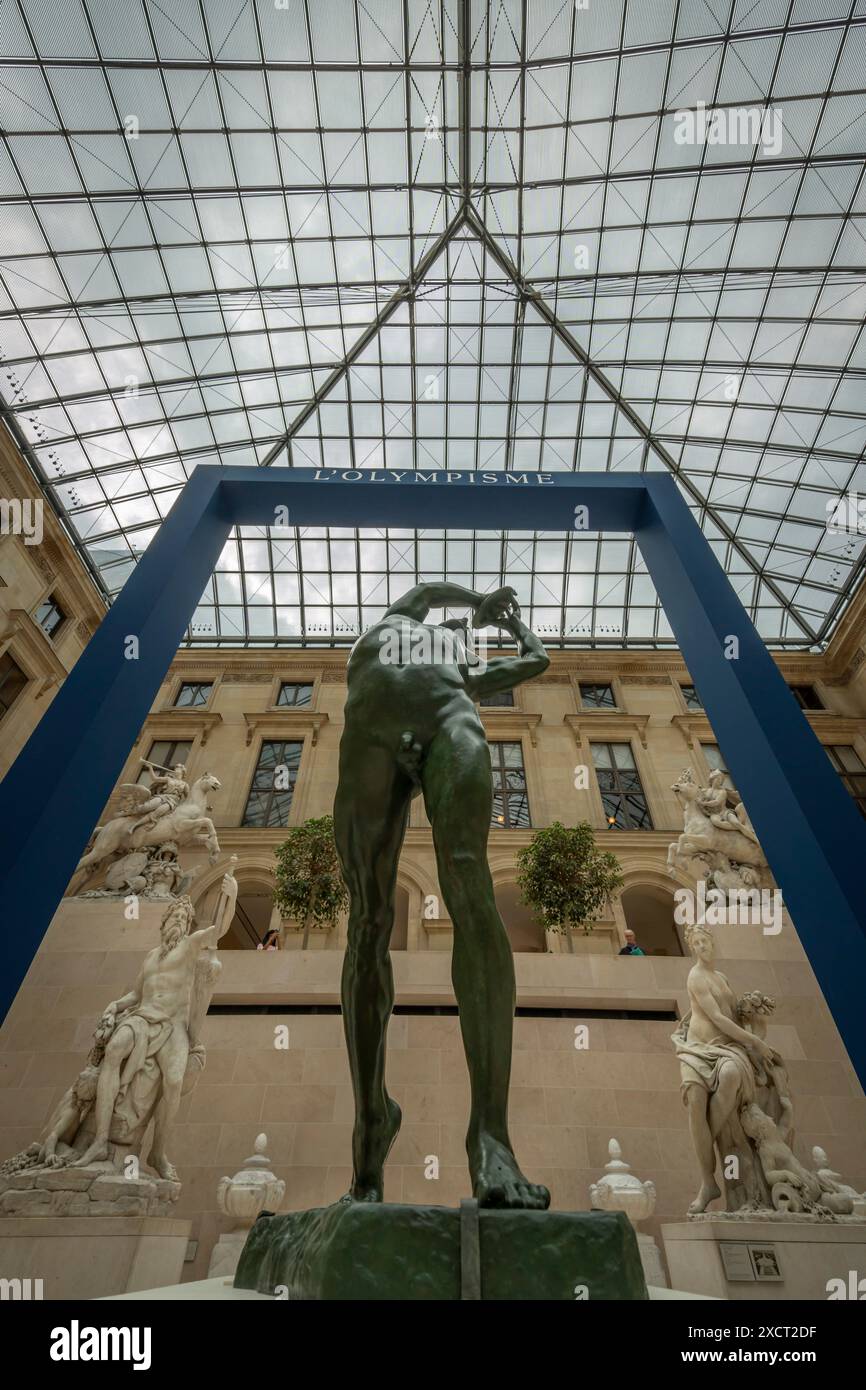 Paris, France - 06 14 2024: Le Louvre Museum. Olympism, a modern ...