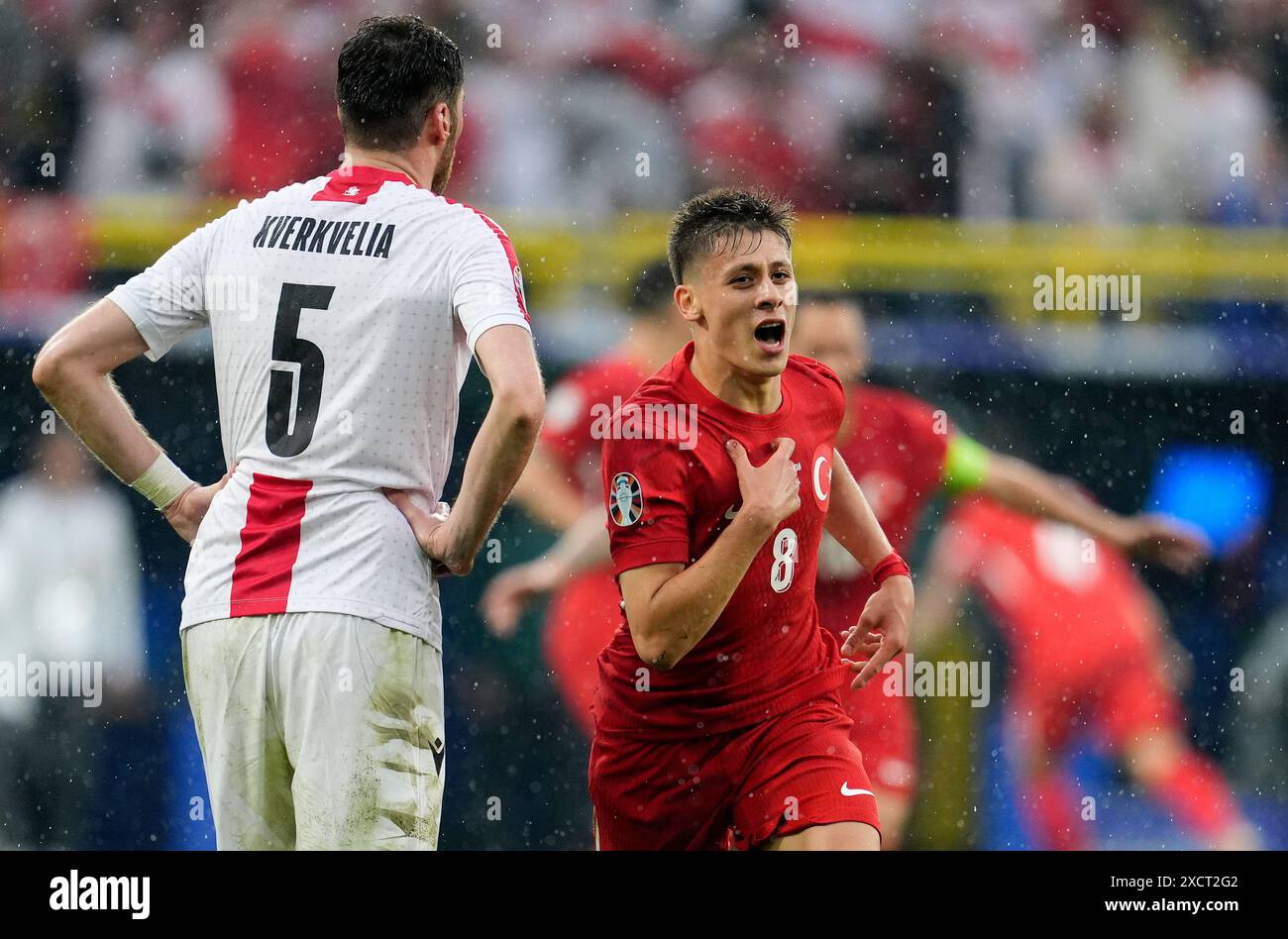 Turkey’s Arda Guler celebrates after scoring their second goal during ...