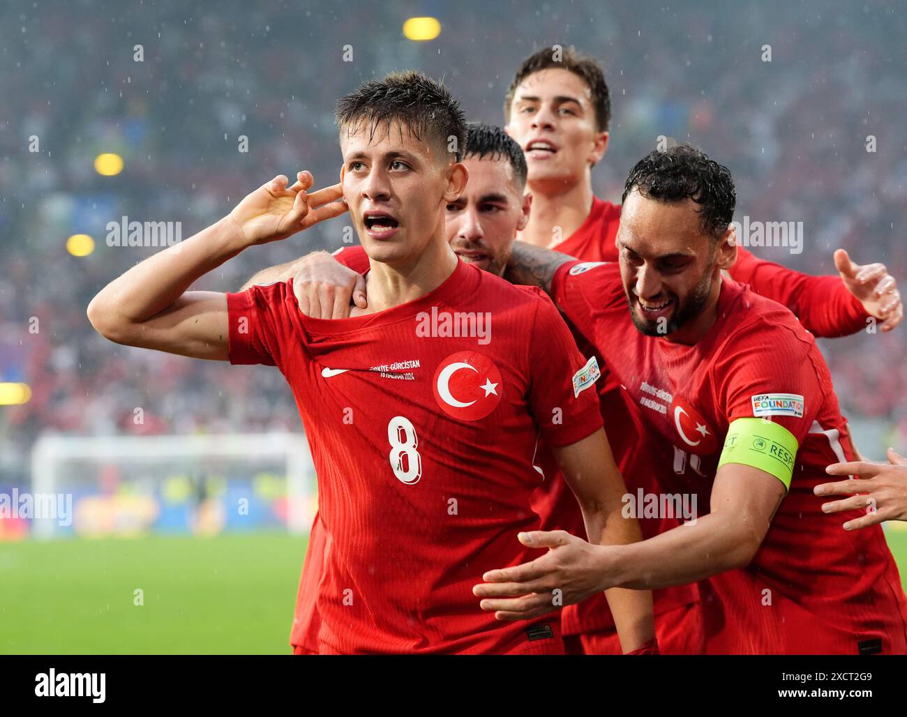 Turkey’s Arda Guler celebrates after scoring their second goal during ...