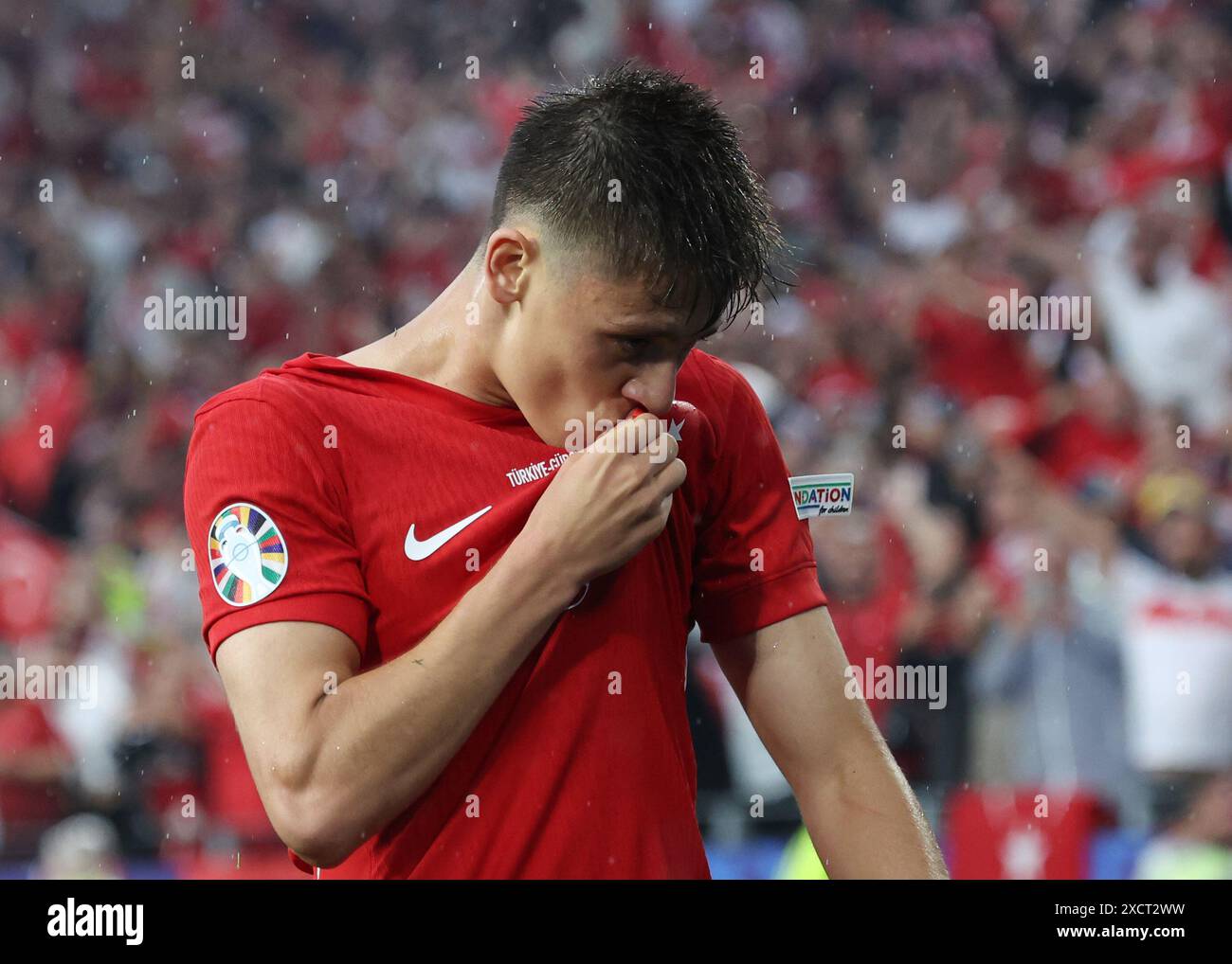 Dortmund, Germany, 18th June 2024. Arda Guler of Turkey celebrates ...