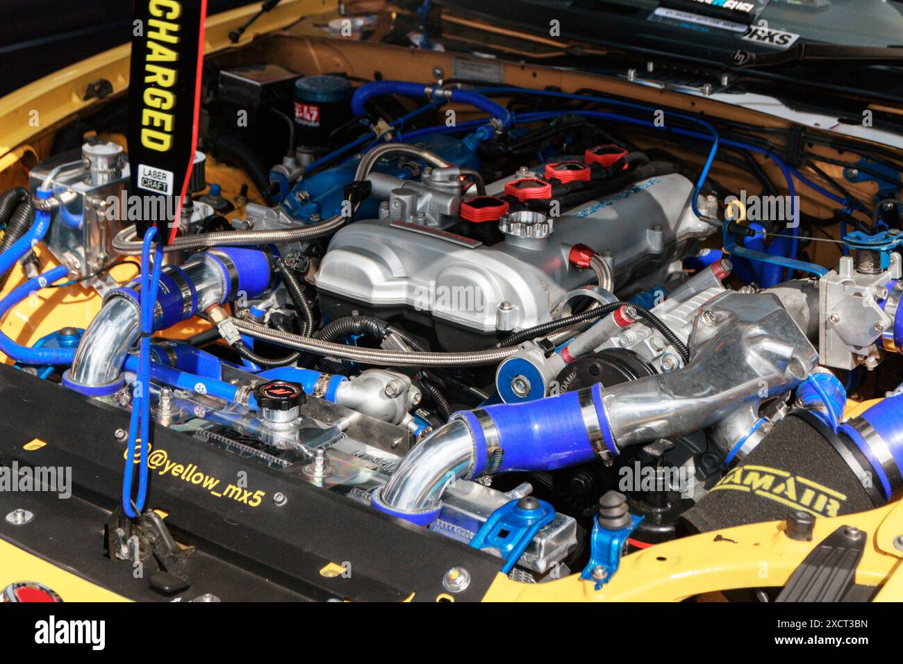 Mazda MX-5 Arizona engine. Classic Cars On Lytham Green 2024 Stock ...