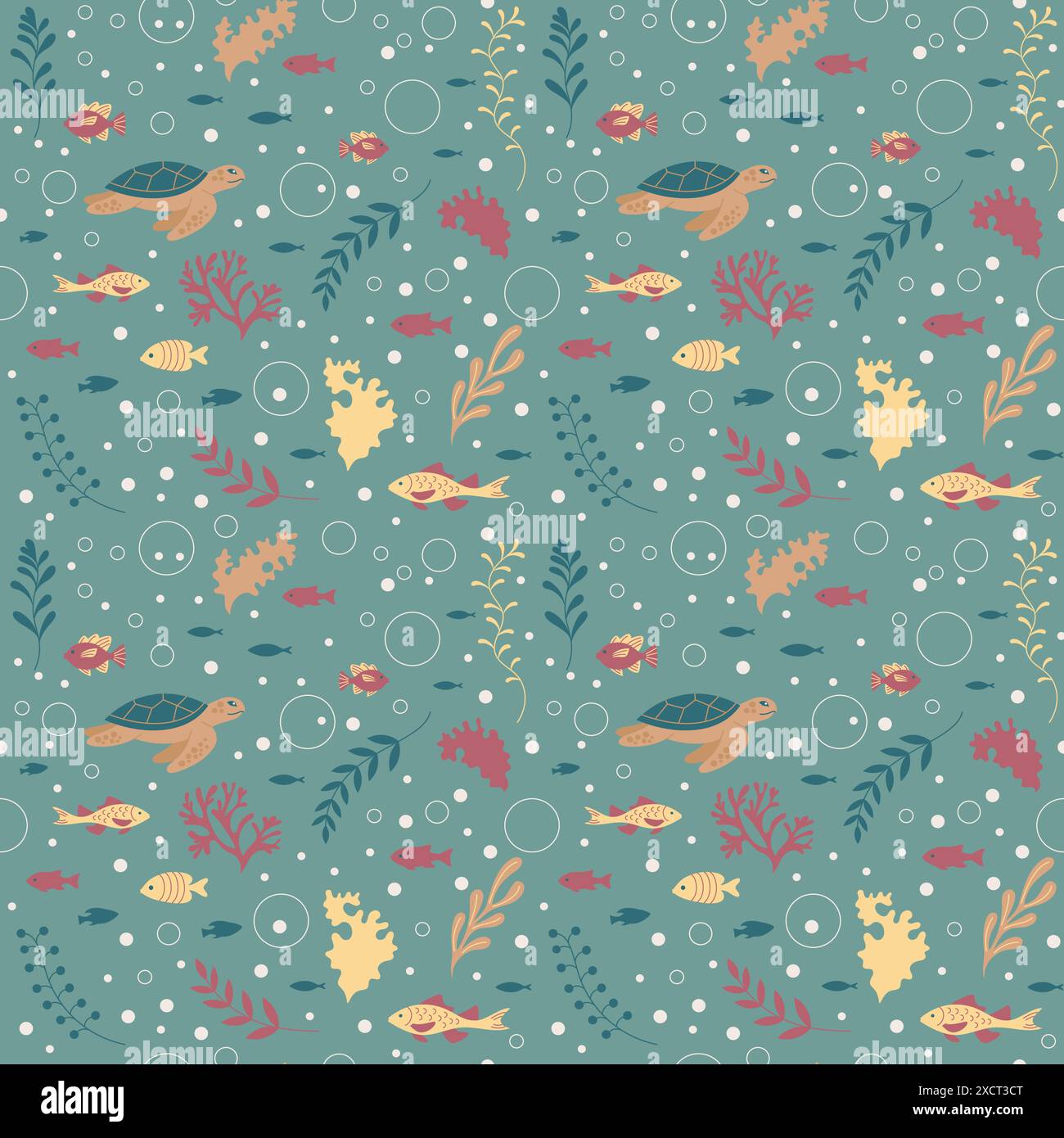 Underwater animals seamless pattern Stock Vector Images - Alamy