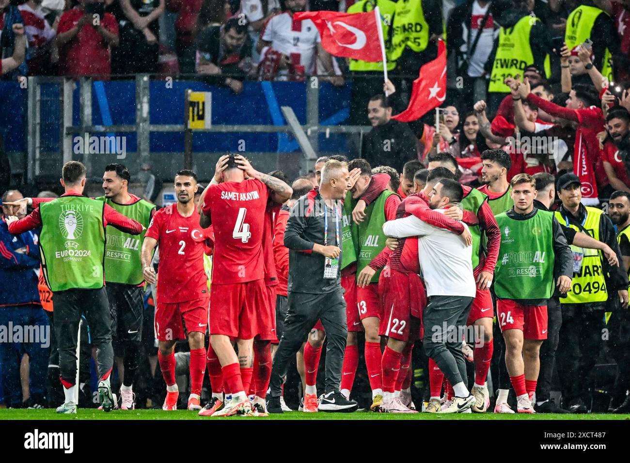 Dortmund - Samet Akaydin of Turkiye celebrates the 3-1 during the UEFA ...