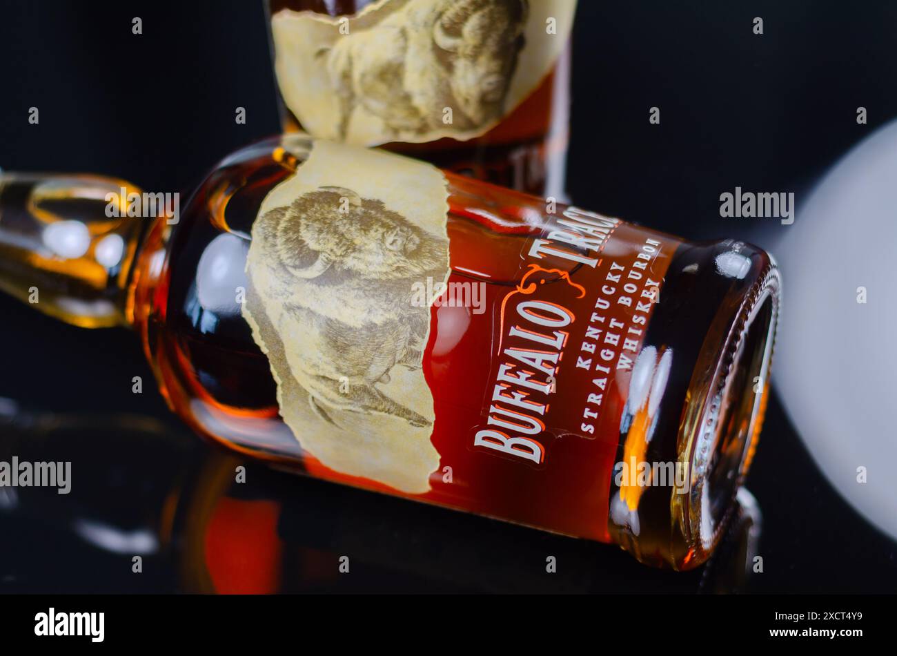 LONDON, UK - 15 FEBRUARY 2024 Buffalo Trace Kentucky Straight Bourbon ...