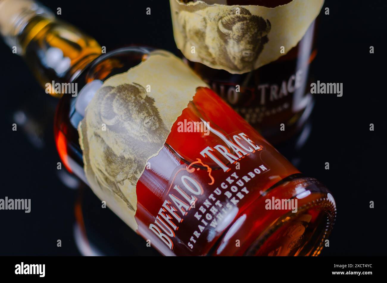LONDON, UK - 15 FEBRUARY 2024 Buffalo Trace Kentucky Straight Bourbon ...