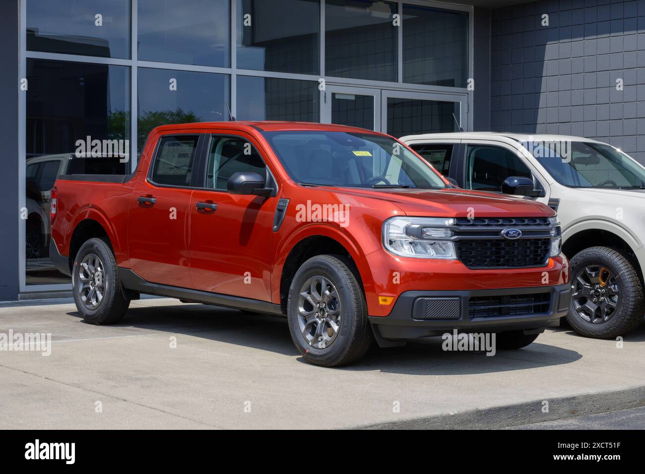 Plainfield - June 16, 2024: Ford Maverick XLT display at a dealership ...