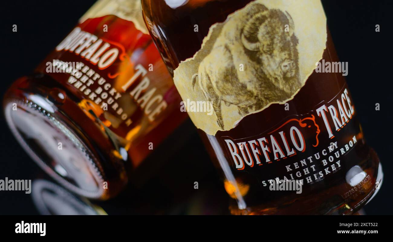 LONDON, UK - 15 FEBRUARY 2024 Buffalo Trace Kentucky Straight Bourbon ...