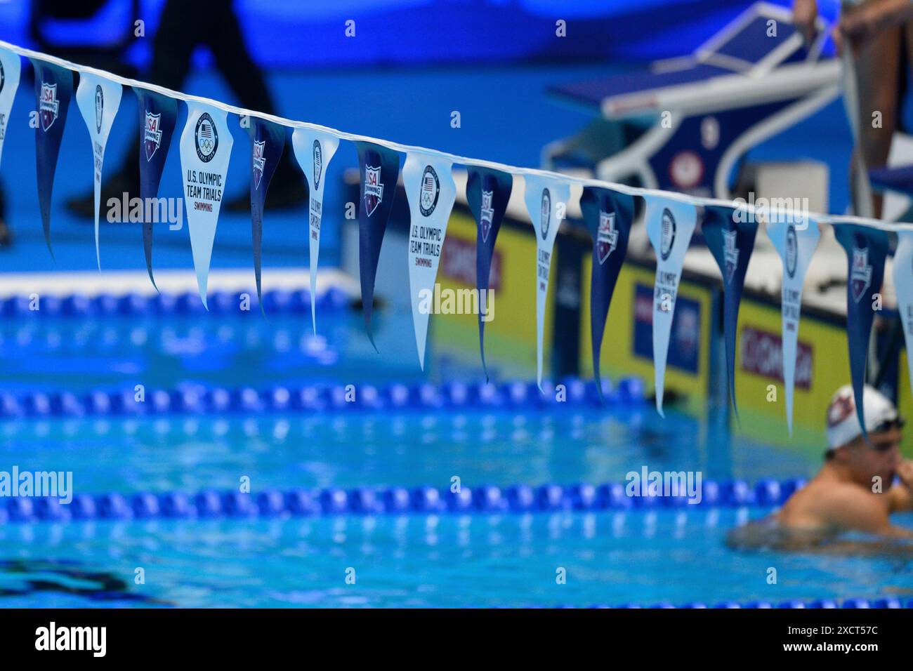 INDIANAPOLIS, IN - JUNE 17: A general interior view of the pool during the U.S. Olympic Swimming ...