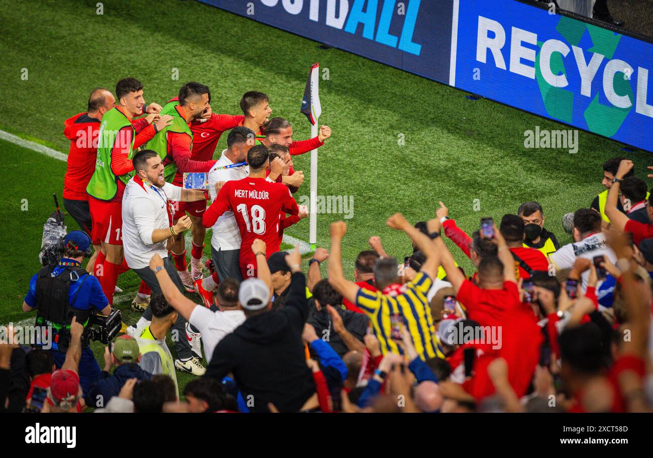 Dortmund, Germany. 18th Jun 2024. Goal celebration: Kerem Akturkoglu ...