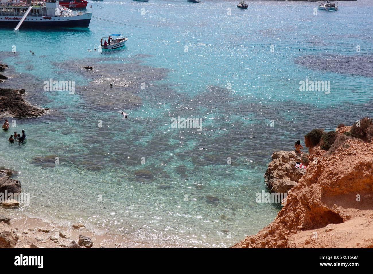 Swimming in the Blue Lagoon Stock Photo - Alamy