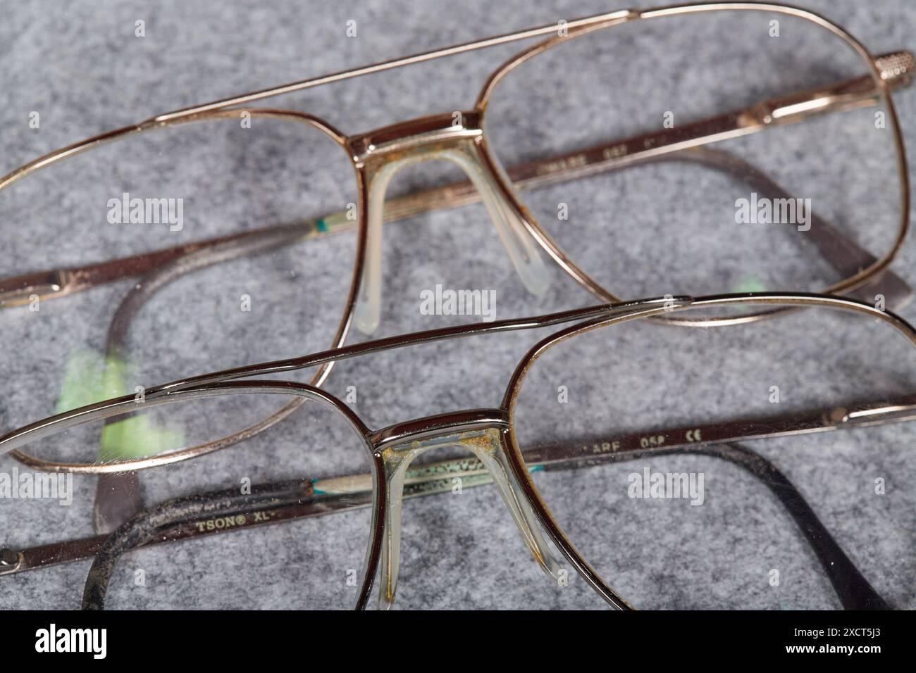 Metal framed eye glasses for Presbyopia, or age-related farsightedness ...