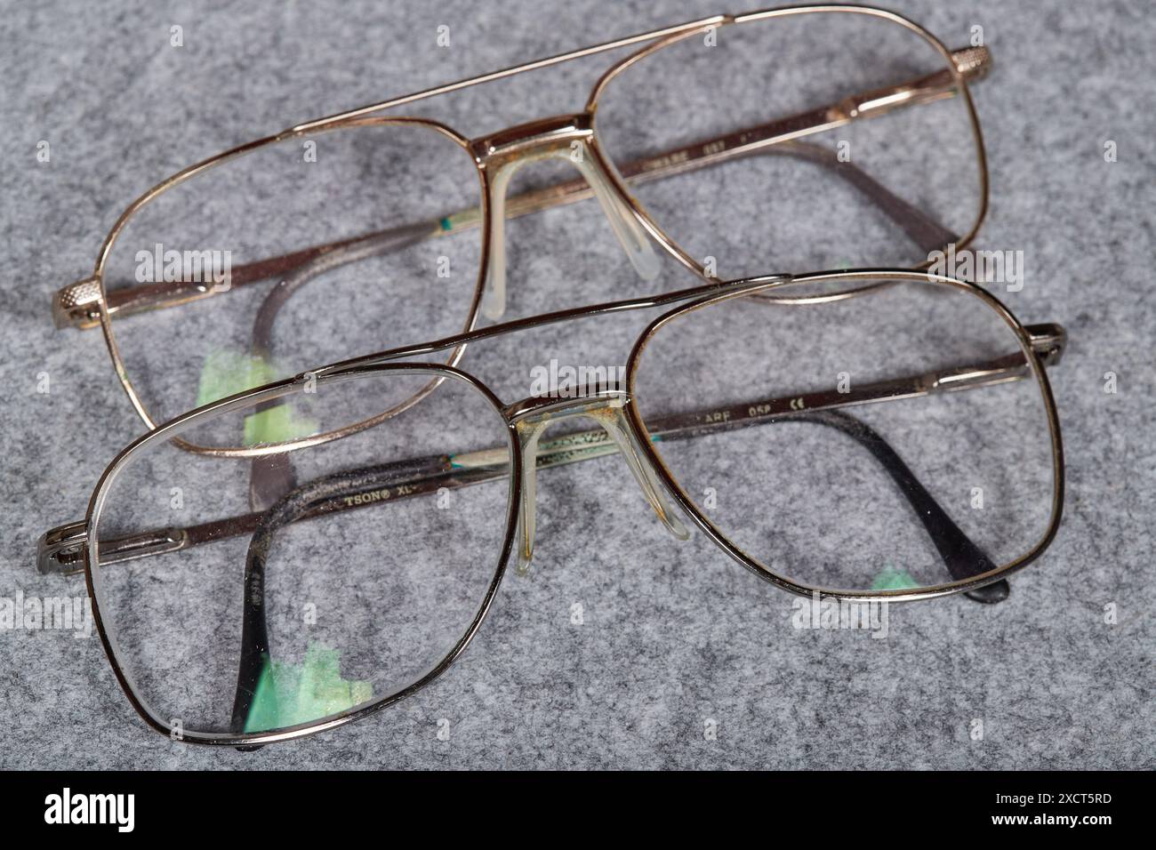 Metal framed eye glasses for Presbyopia, or age-related farsightedness ...