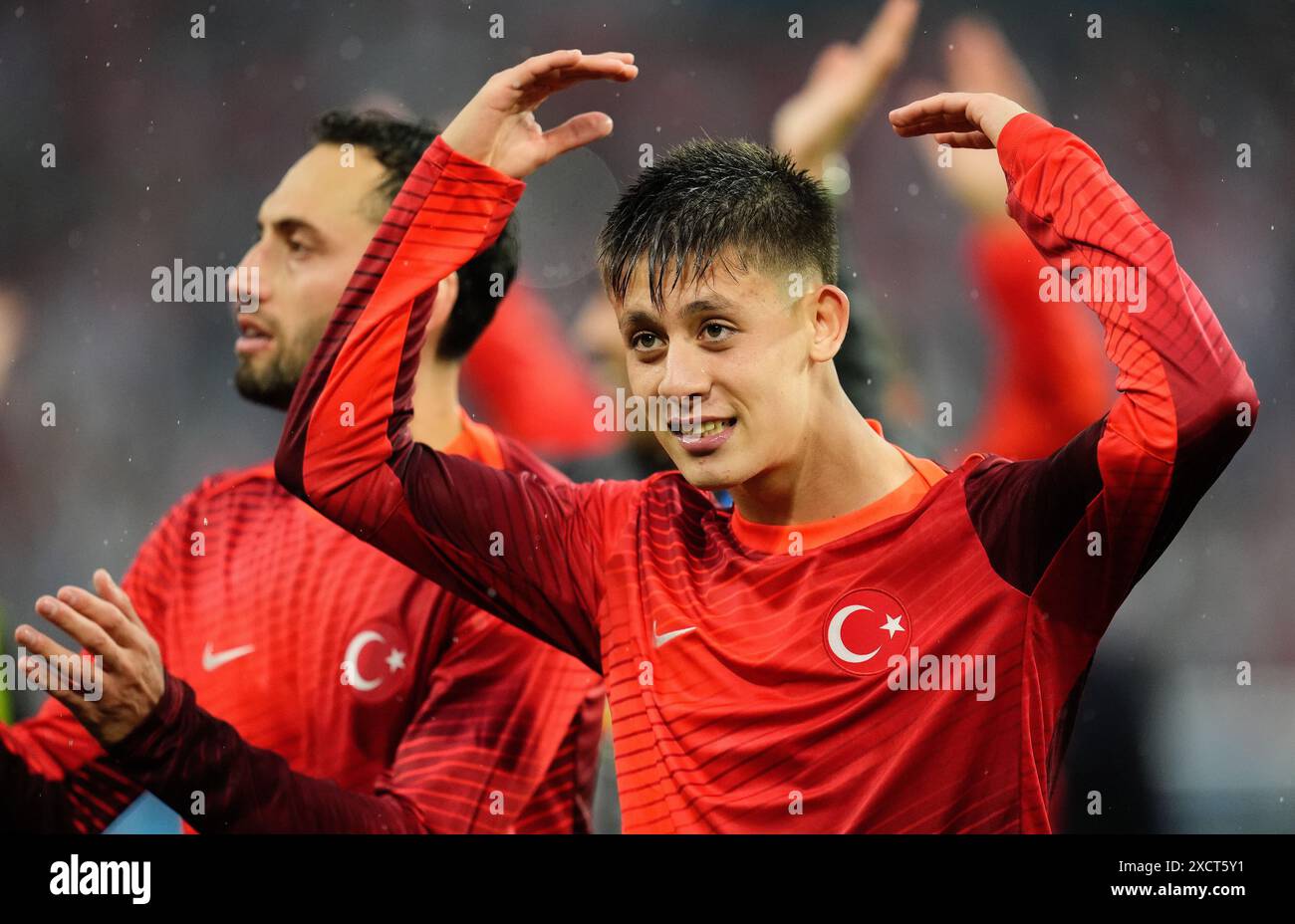 Turkey’s Arda Guler celebrates their side’s victory in the UEFA Euro ...