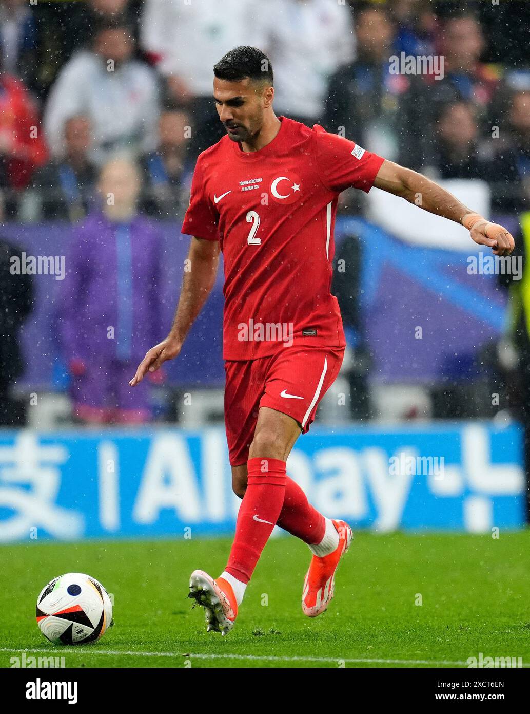 Turkey’s Zeki Celik in action during the UEFA Euro 2024 Group F match ...