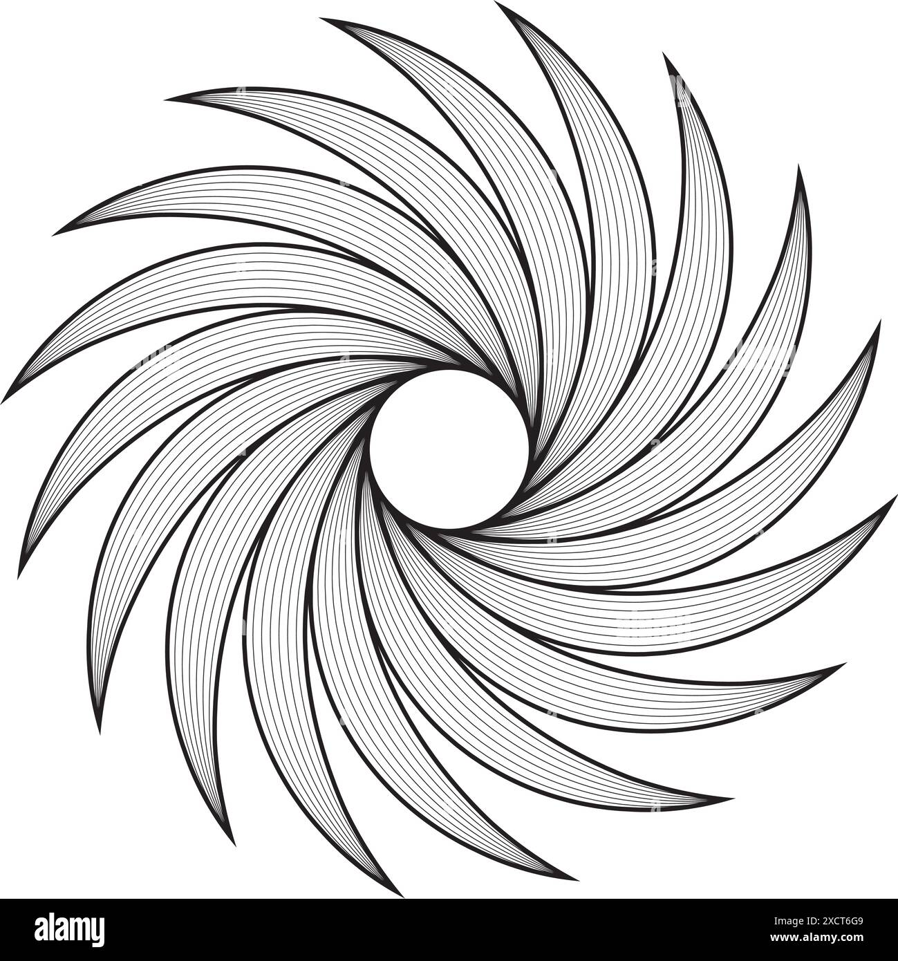 Pinwheel pattern black and white Stock Vector Images - Alamy