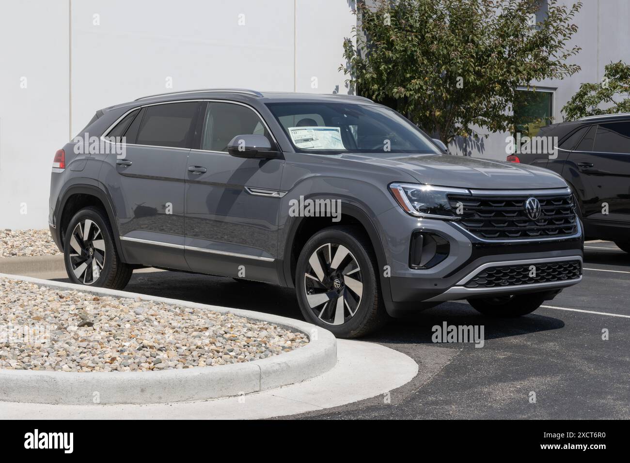 Avon - June 16, 2024: Volkswagen Atlas Cross Sport SEL display. VW ...