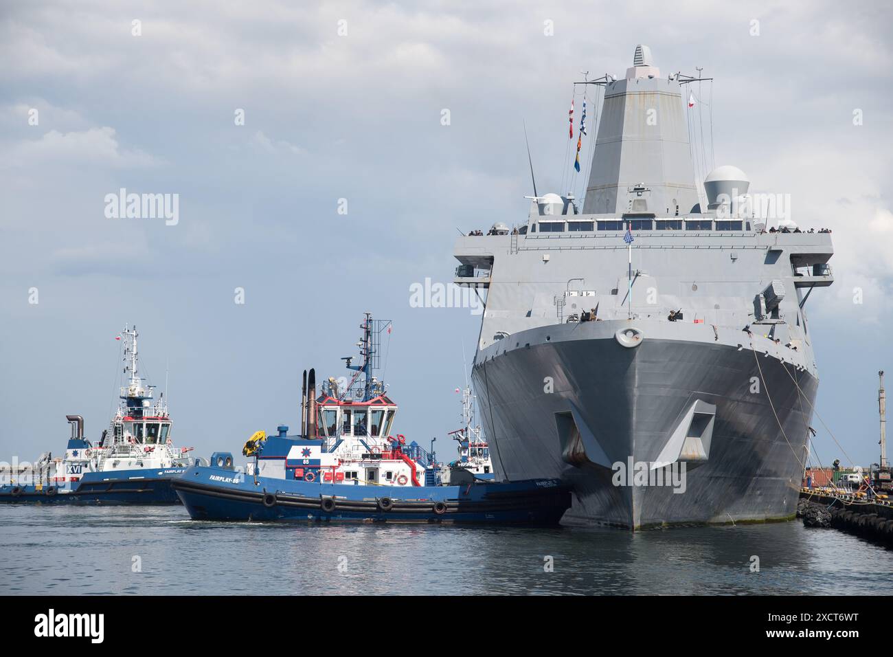 Gdynia, Poland. 18 June 2024. US Navy a San Antonio-class amphibious ...