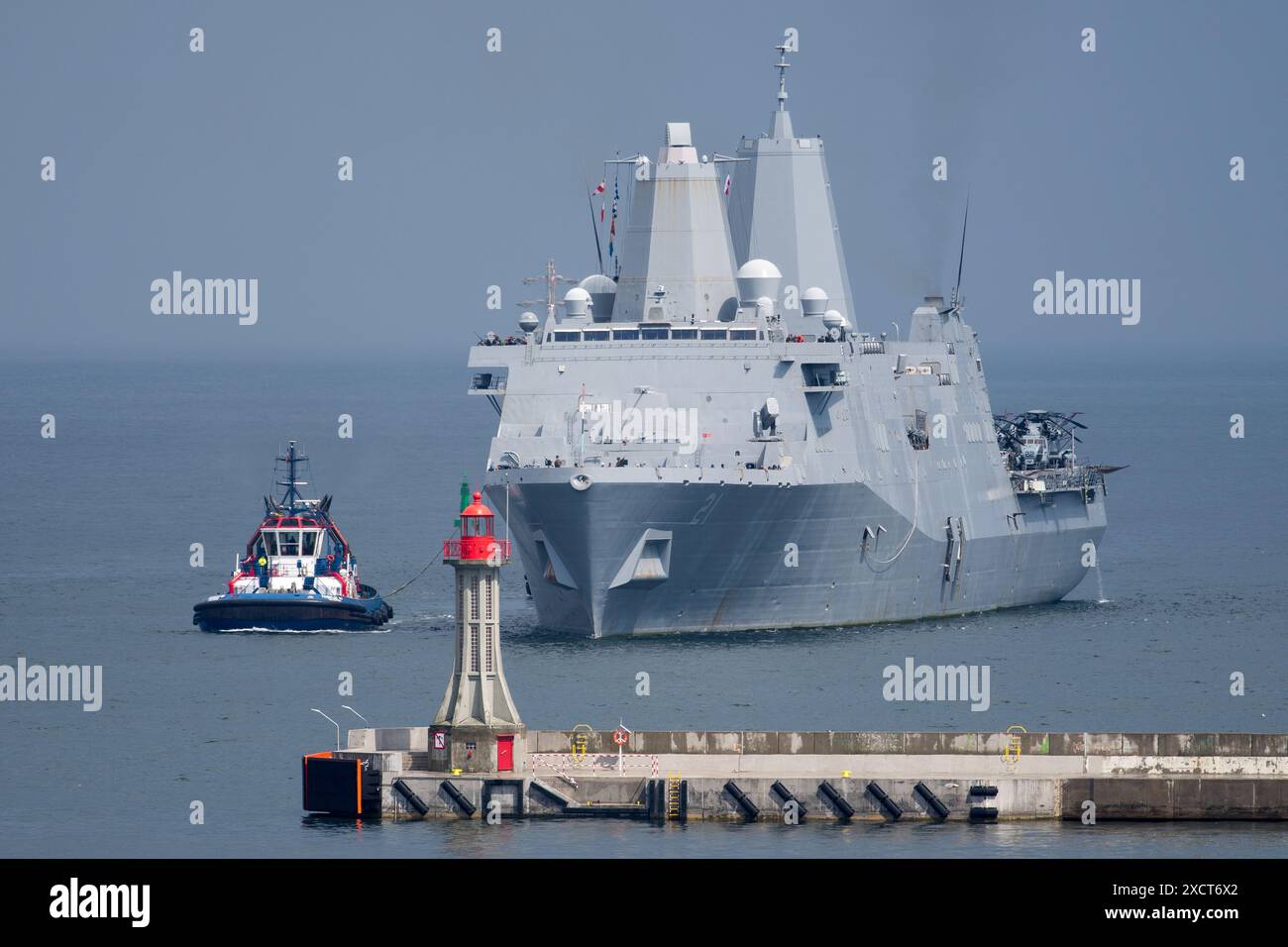 Gdynia, Poland. 18 June 2024. US Navy a San Antonio-class amphibious ...