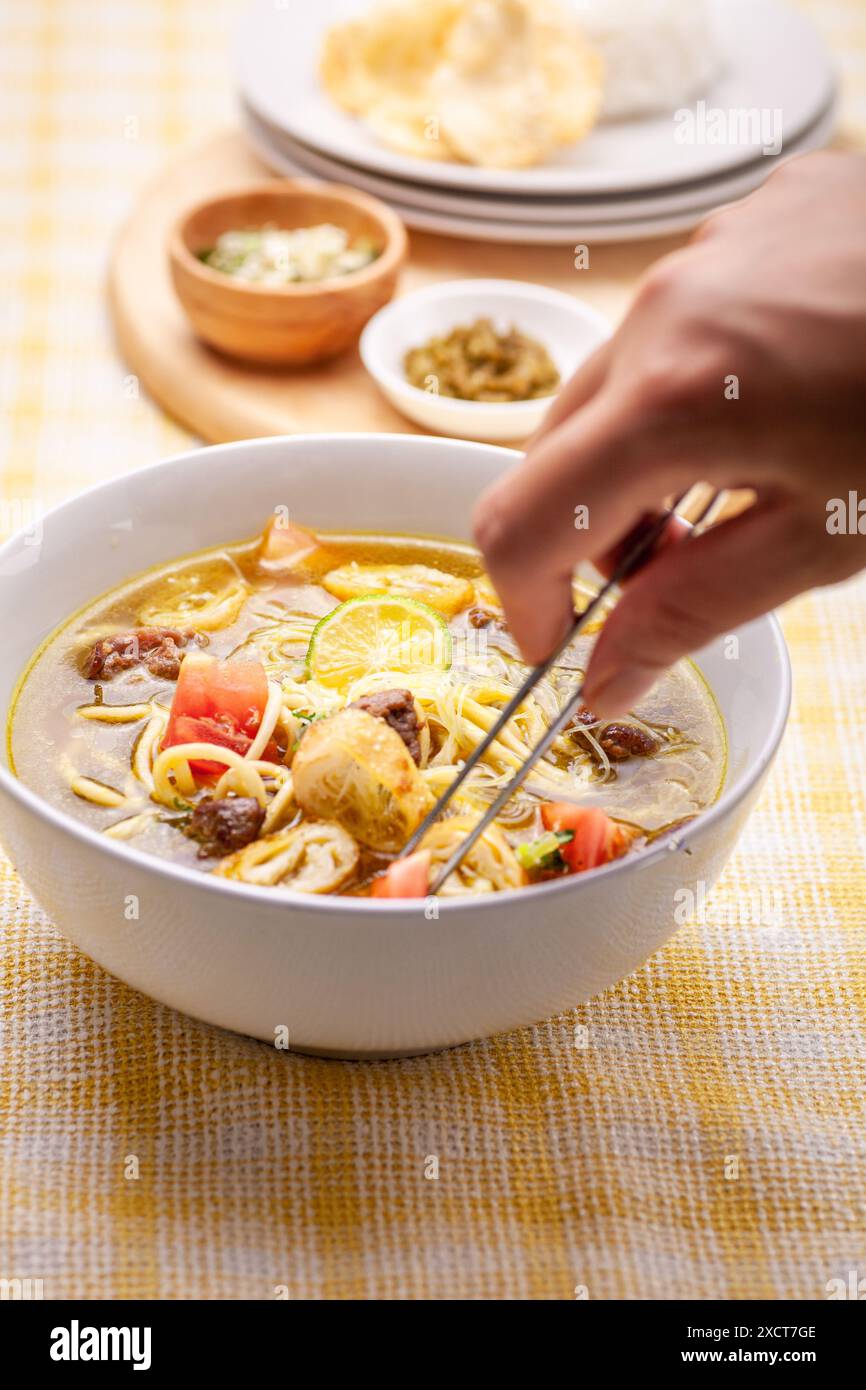 Chicken Soto or Noodle Vermicelli Chicken Soup Stock Photo - Alamy