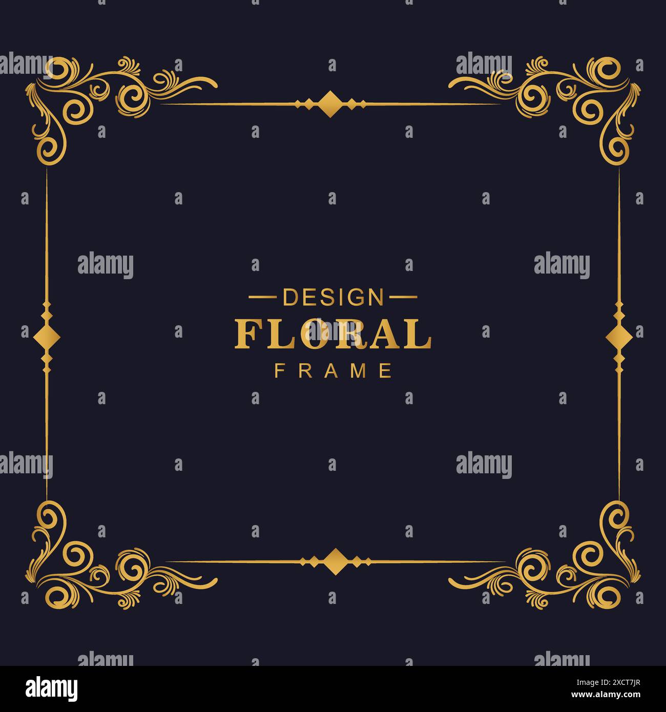 Decorative artistic floral Corner frame design Stock Vector Image & Art ...