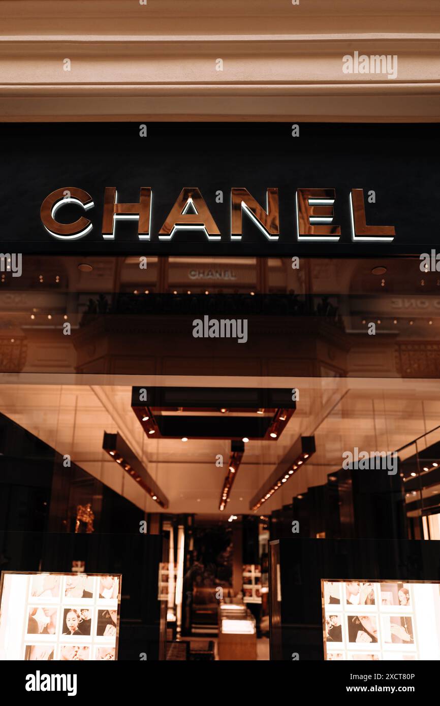 Golden black Chanel logo, Luxury boutique logotype. Chanel is a fashion ...