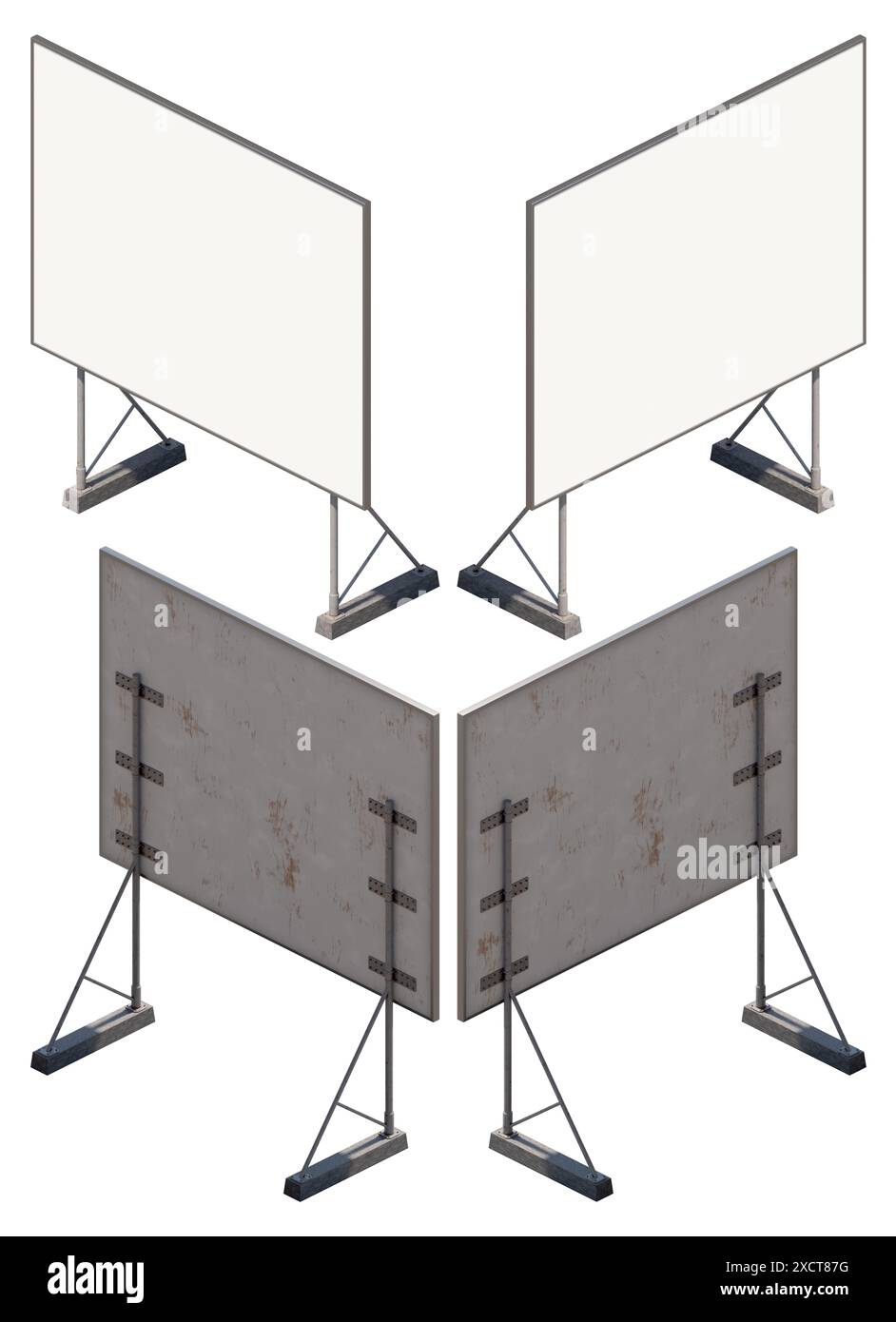 3d render illustration of a advertising billboard mockup. Marketing ...