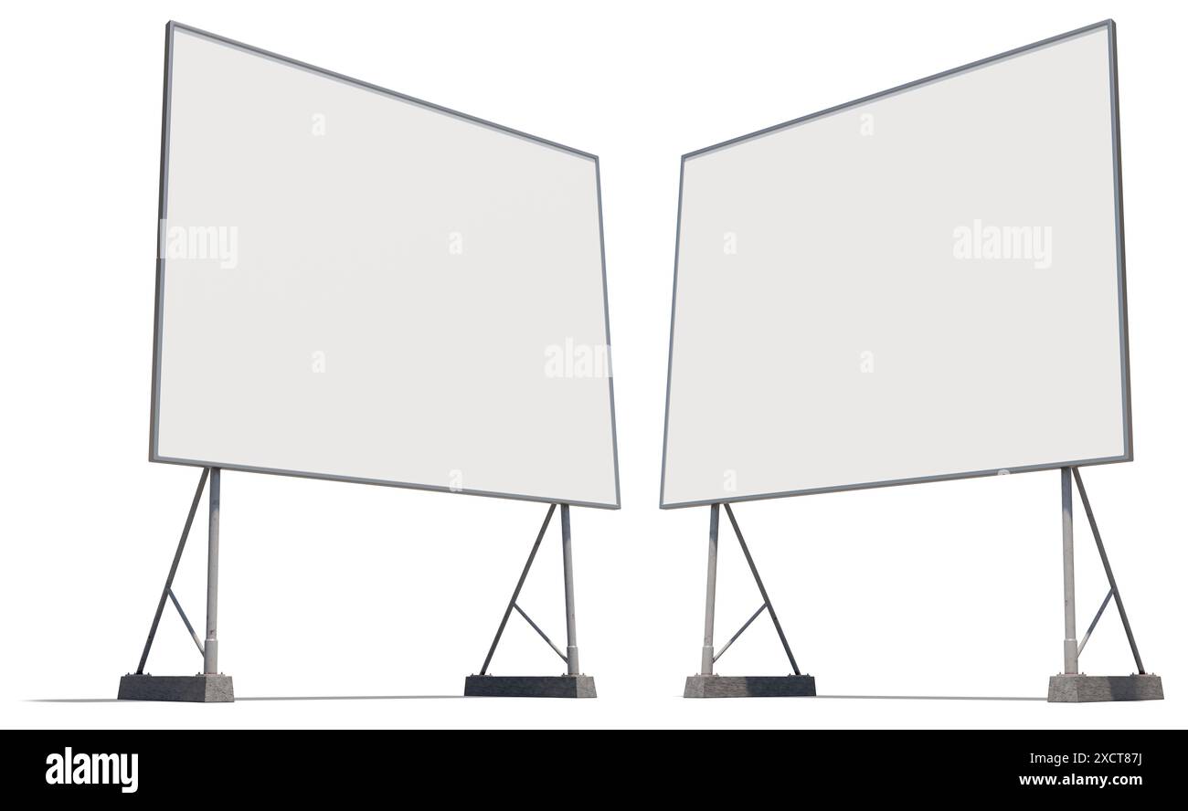 3d render illustration of a advertising billboard mockup. Marketing ...