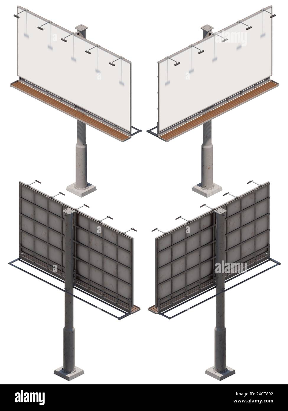 3d render illustration of a advertising billboard mockup. Marketing ...