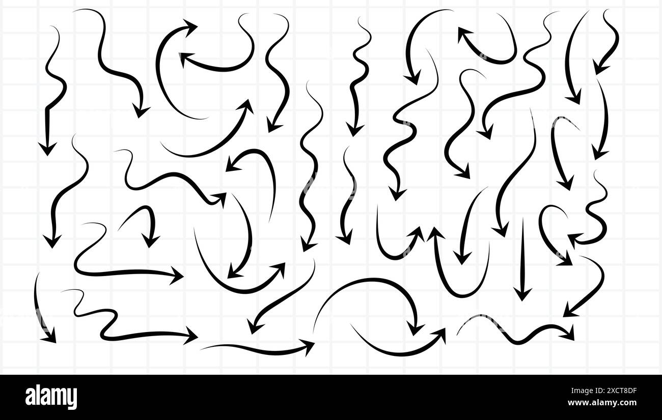 Hand drawn stylish arrow set design Stock Vector Image & Art - Alamy