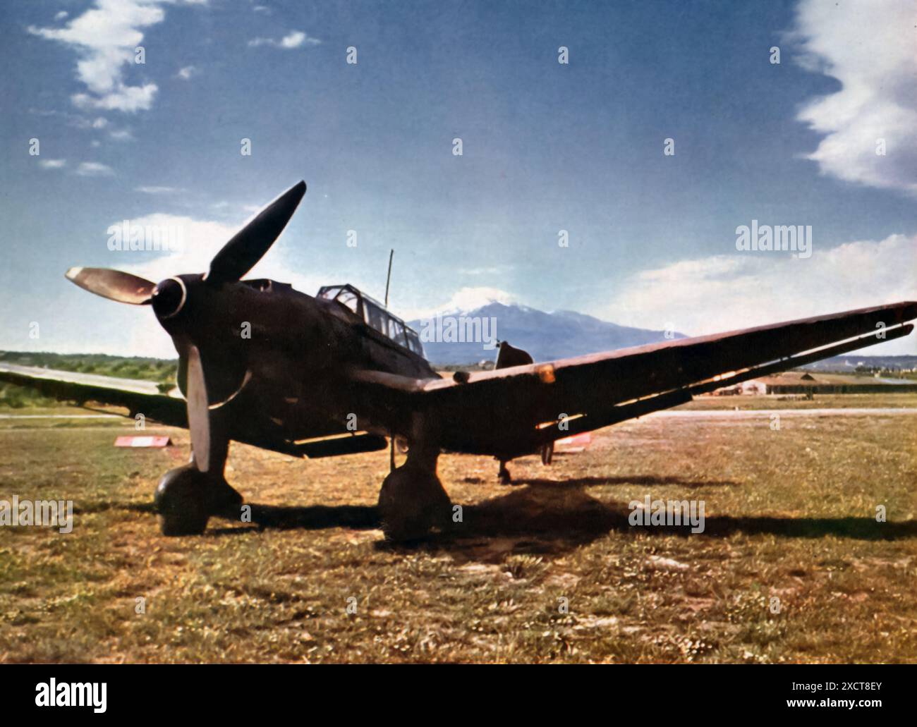 A photograph shows one of the German aircraft that flew from Sicily to ...