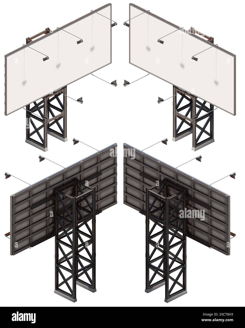 3d render illustration of a advertising billboard mockup. Marketing ...