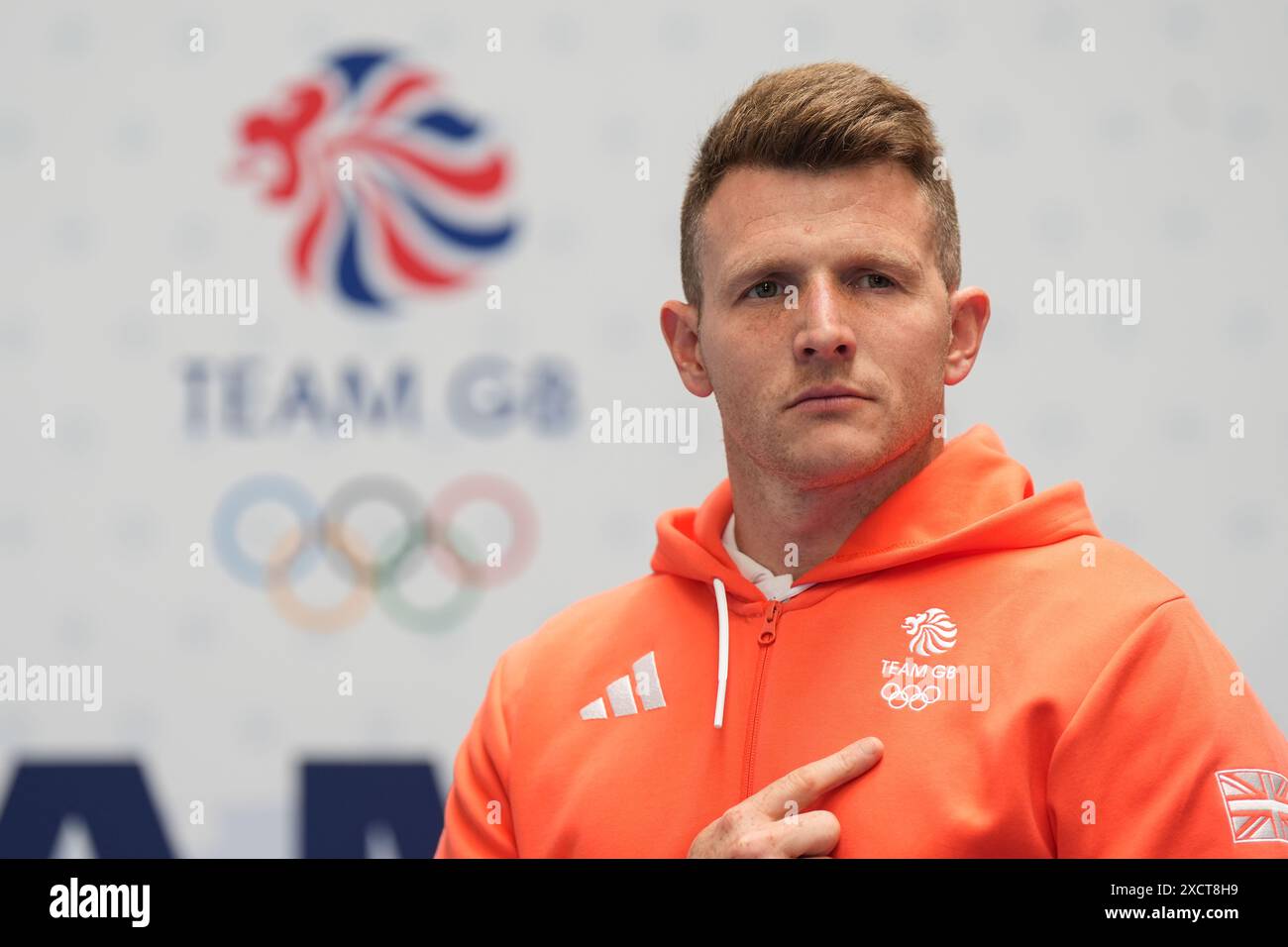 Sam Ward during a Team GB kitting out session for the Paris Olympics ...