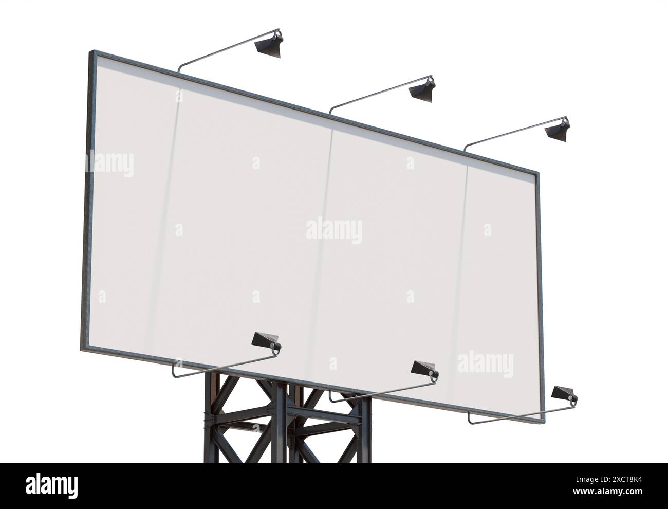3d render illustration of a advertising billboard mockup. Marketing ...