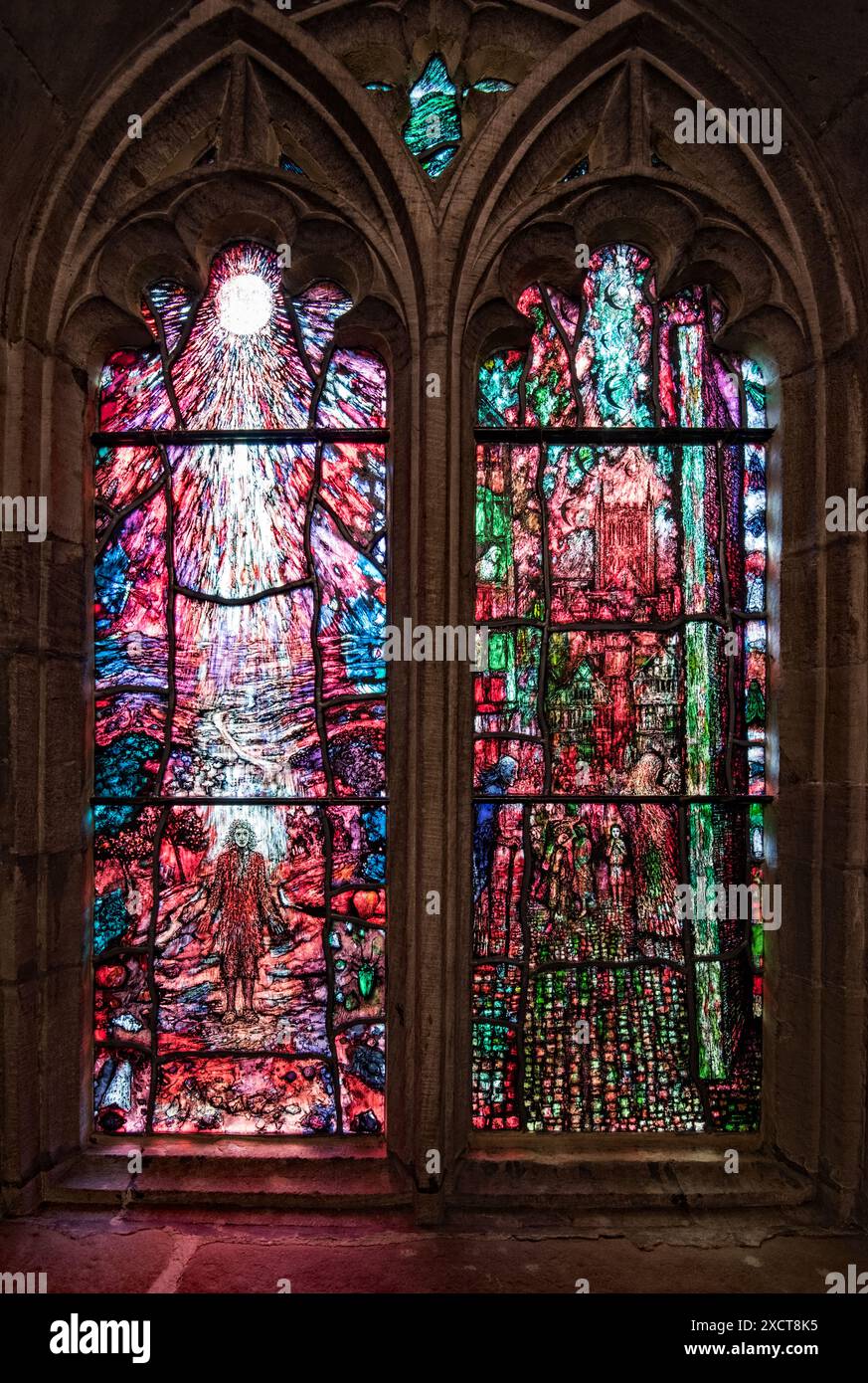Modern stained glass beauty and archtoiecture hi-res stock photography ...