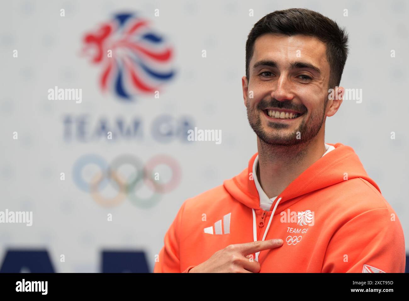 Lee Morton during a Team GB kitting out session for the Paris Olympics ...