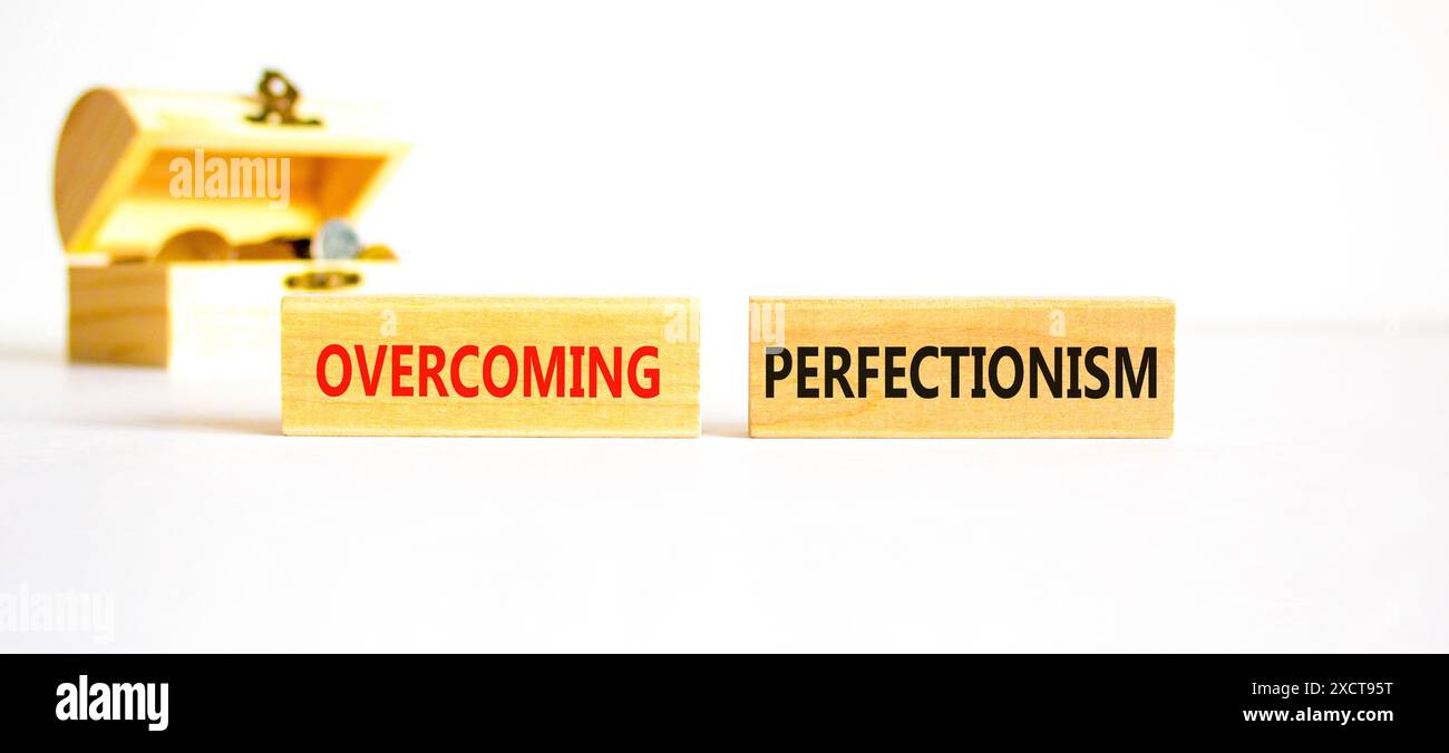 Overcoming perfectionism symbol. Concept words Overcoming perfectionism ...