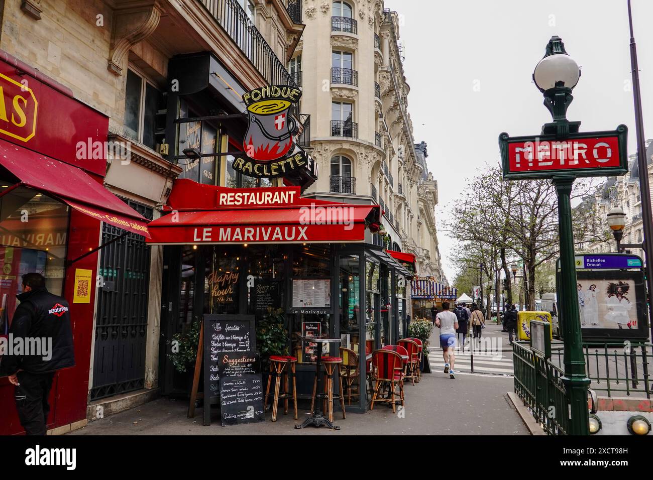 Café le Marivaux, restaurant featuring fondue, raclette, across from ...